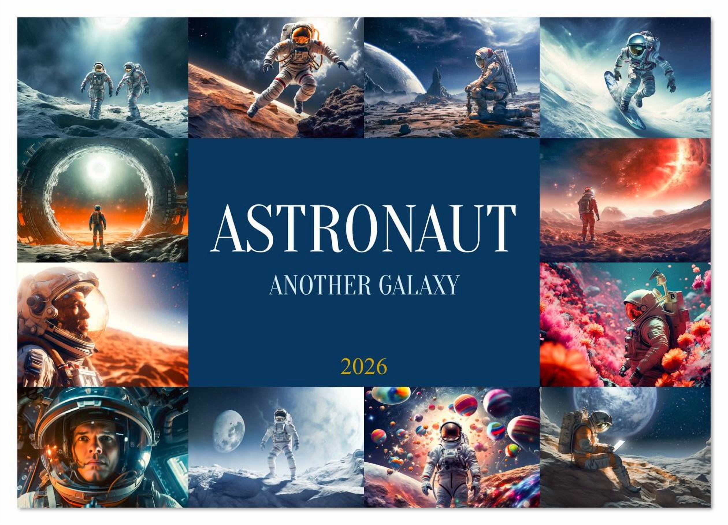 Astronauts - Another Galaxy (Monthly Wall Calendar 2026 16.5 x 23.4 ...