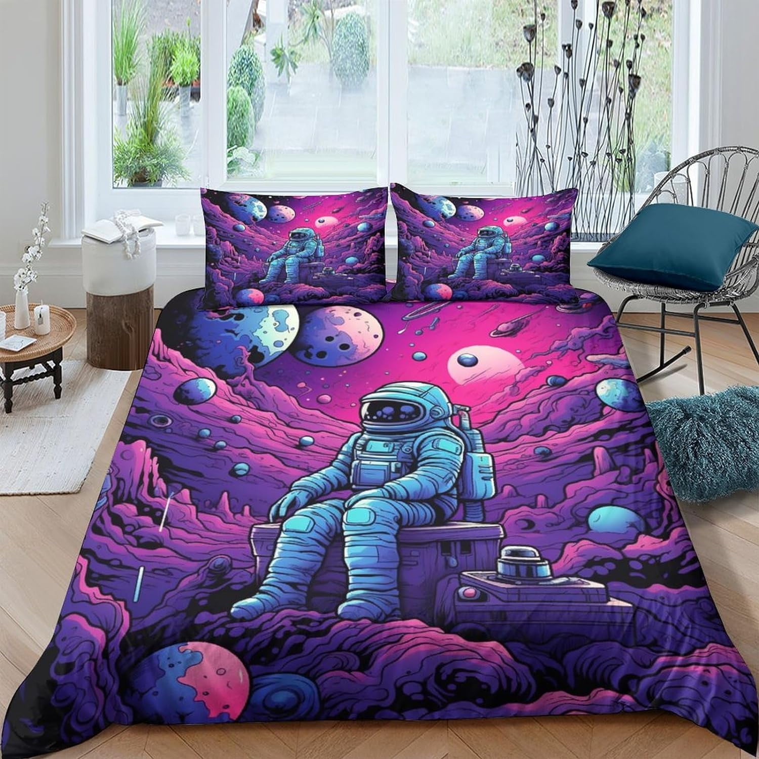 Astronauts Comforter Covers Duvet Cover 3D Printed Bedding Set Quilt ...