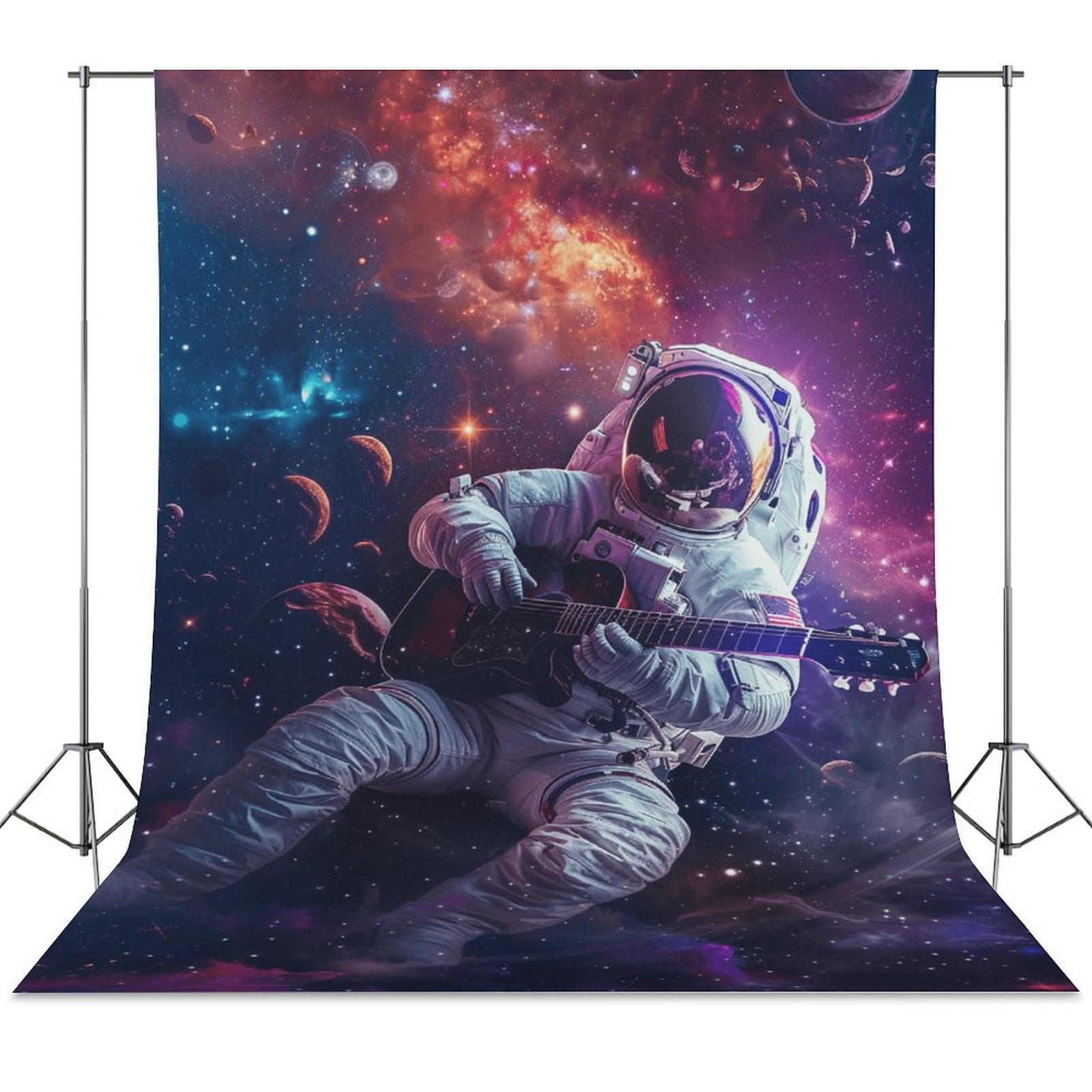Astronauts Play Guitar in Space Backdrop Background for Photography ...