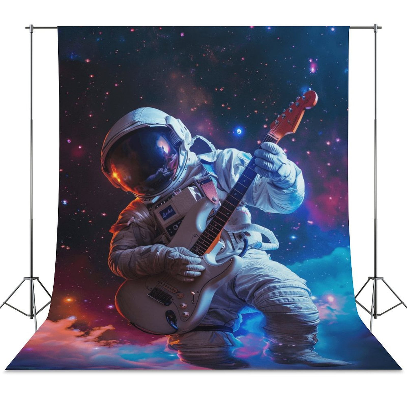 Astronauts Play Guitar in Space Backdrop Background for Photography ...