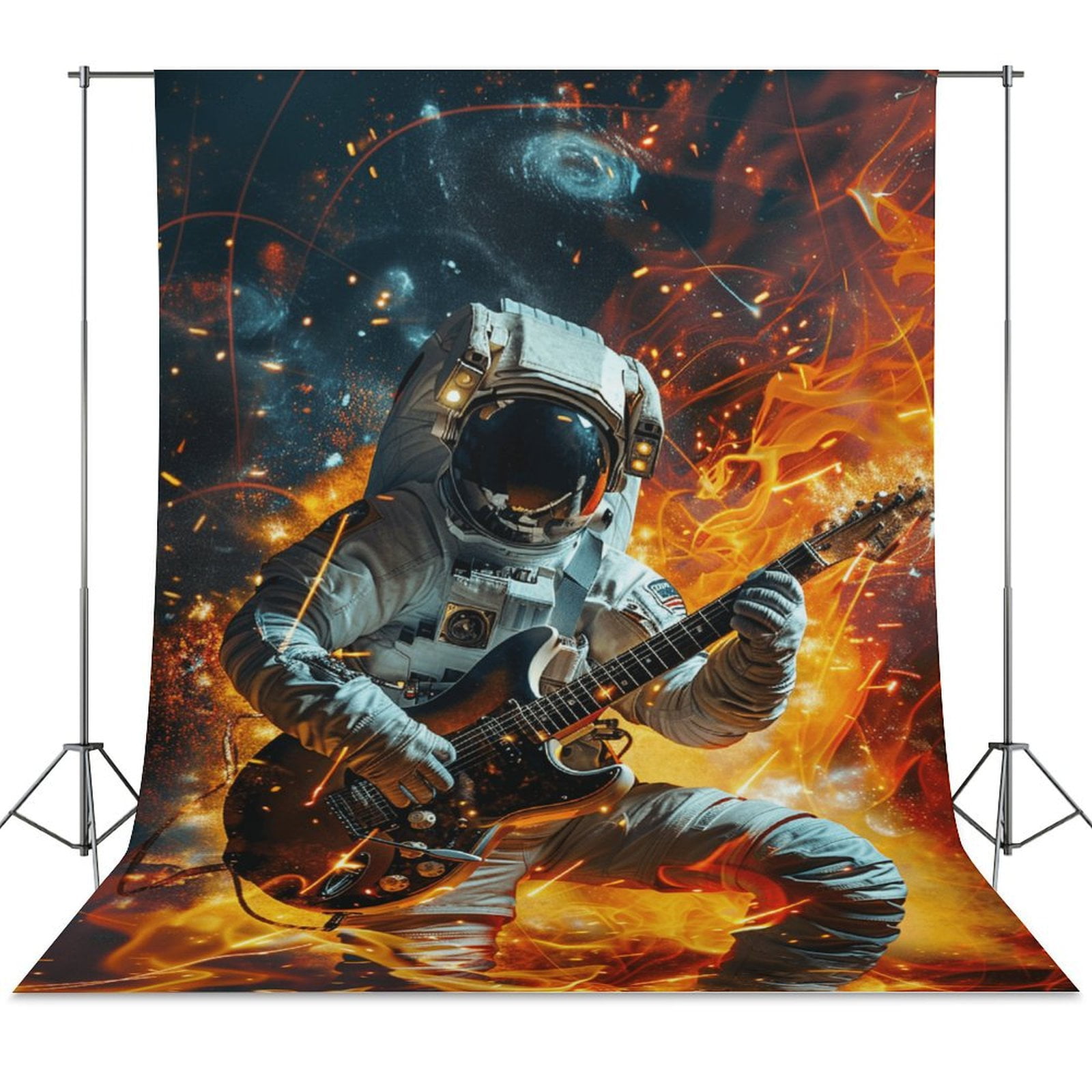 Astronauts Play Guitar in Space Backdrop Background for Photography ...
