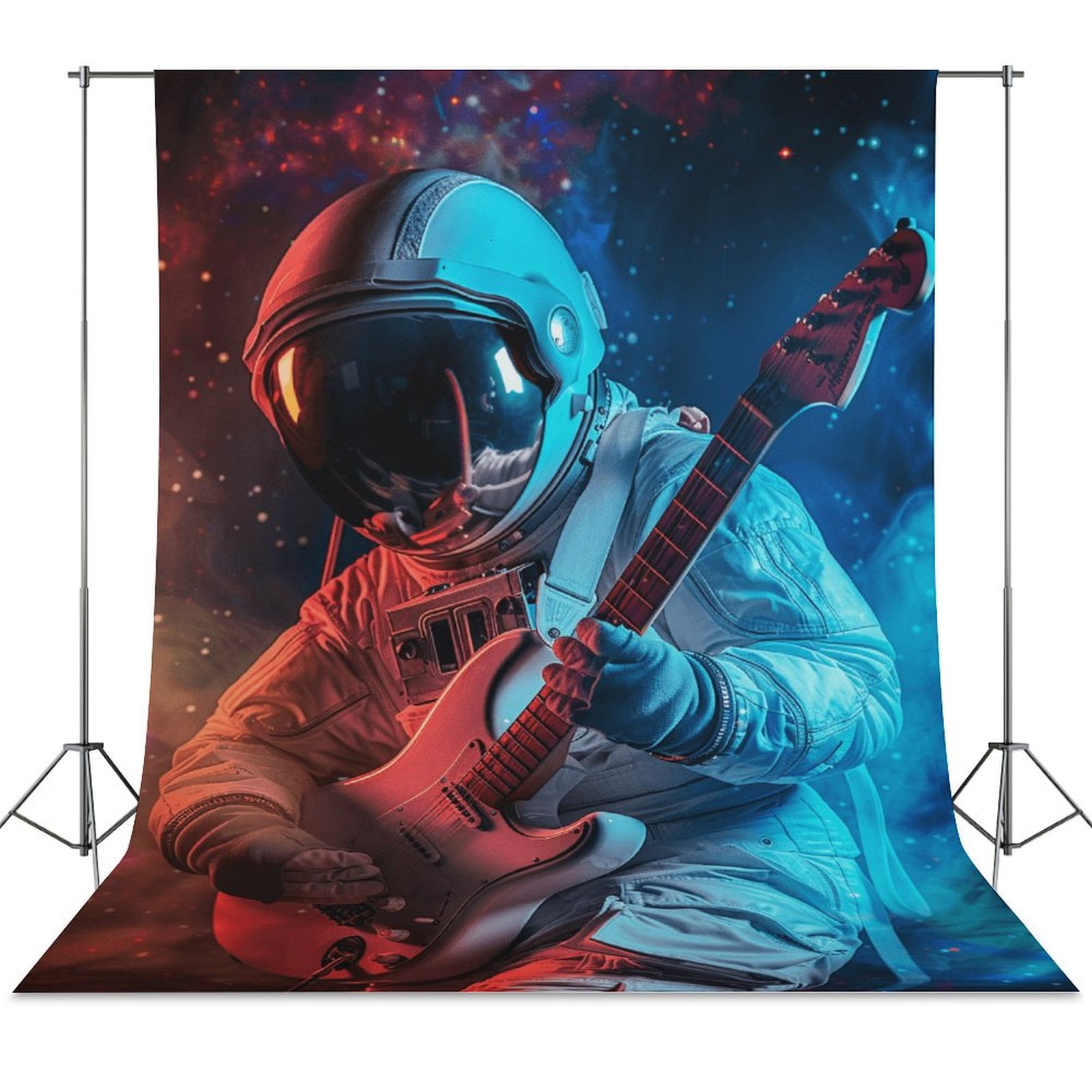 Astronauts Play Guitar in Space Backdrop Background for Photography ...