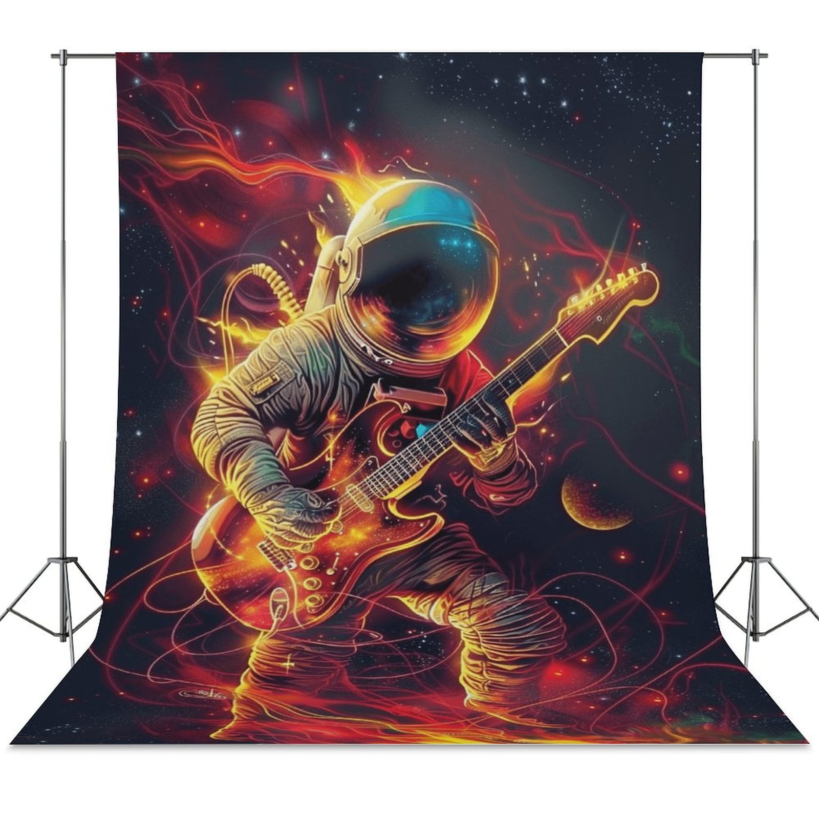Astronauts Play Guitar in Space Backdrop Background for Photography ...