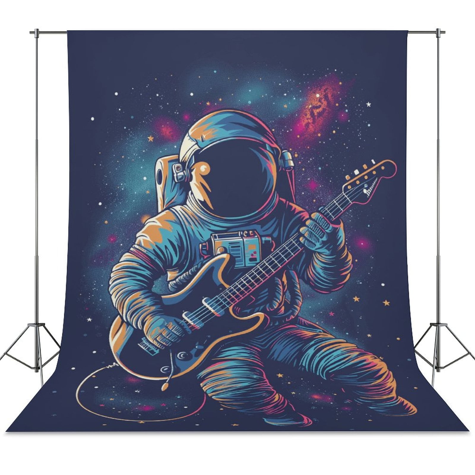 Astronauts Play Guitar in Space Backdrops for Photography Kids Adult ...