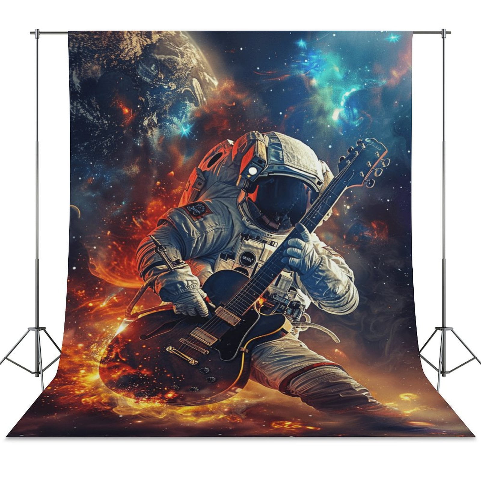 Astronauts Play Guitar in Space Backdrops for Photography for Party ...