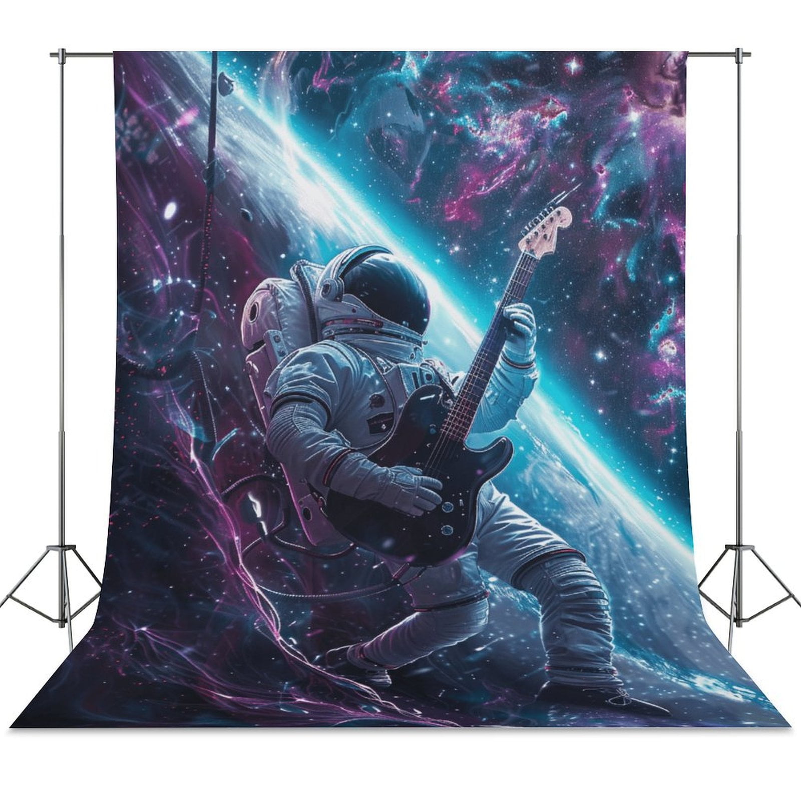 Astronauts Play Guitar in Space Backdrops for Photography for Party ...