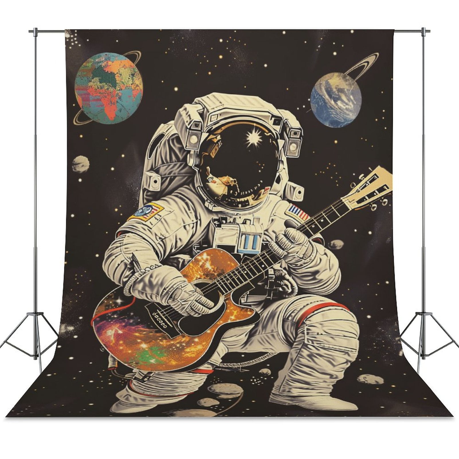 Astronauts Play Guitar in Space Backdrops for Photography for Party ...