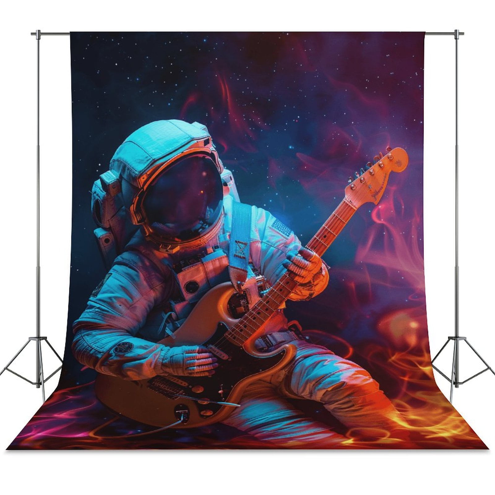 Astronauts Play Guitar in Space Backdrops for Photography for Party ...