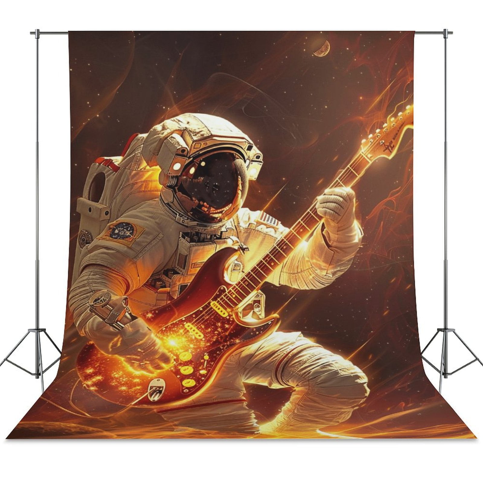 Astronauts Play Guitar in Space Backdrops for Photography for Party ...