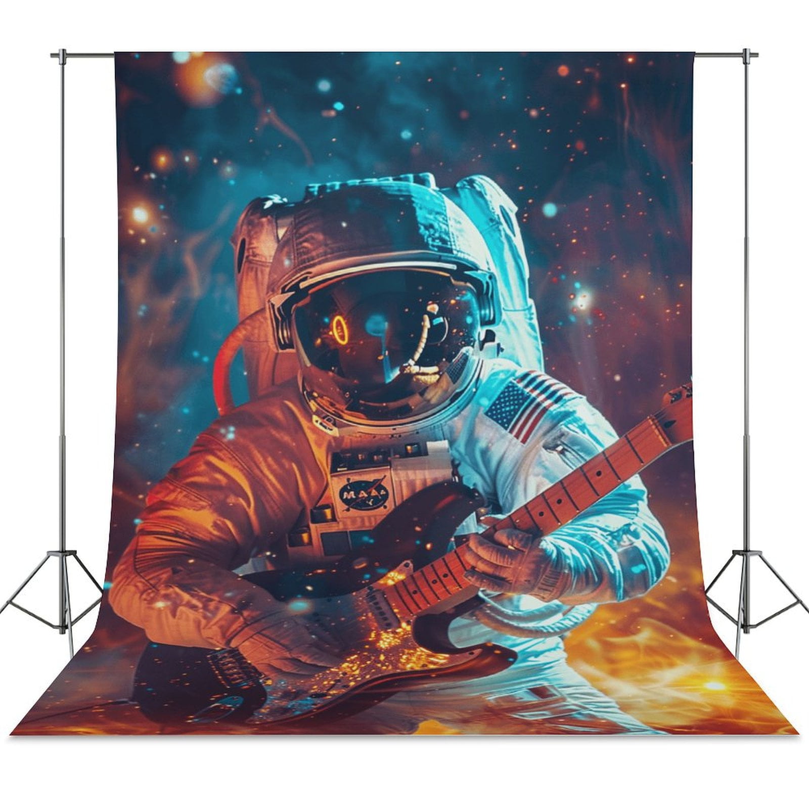 Astronauts Play Guitar in Space Backdrops for Photography for Party ...