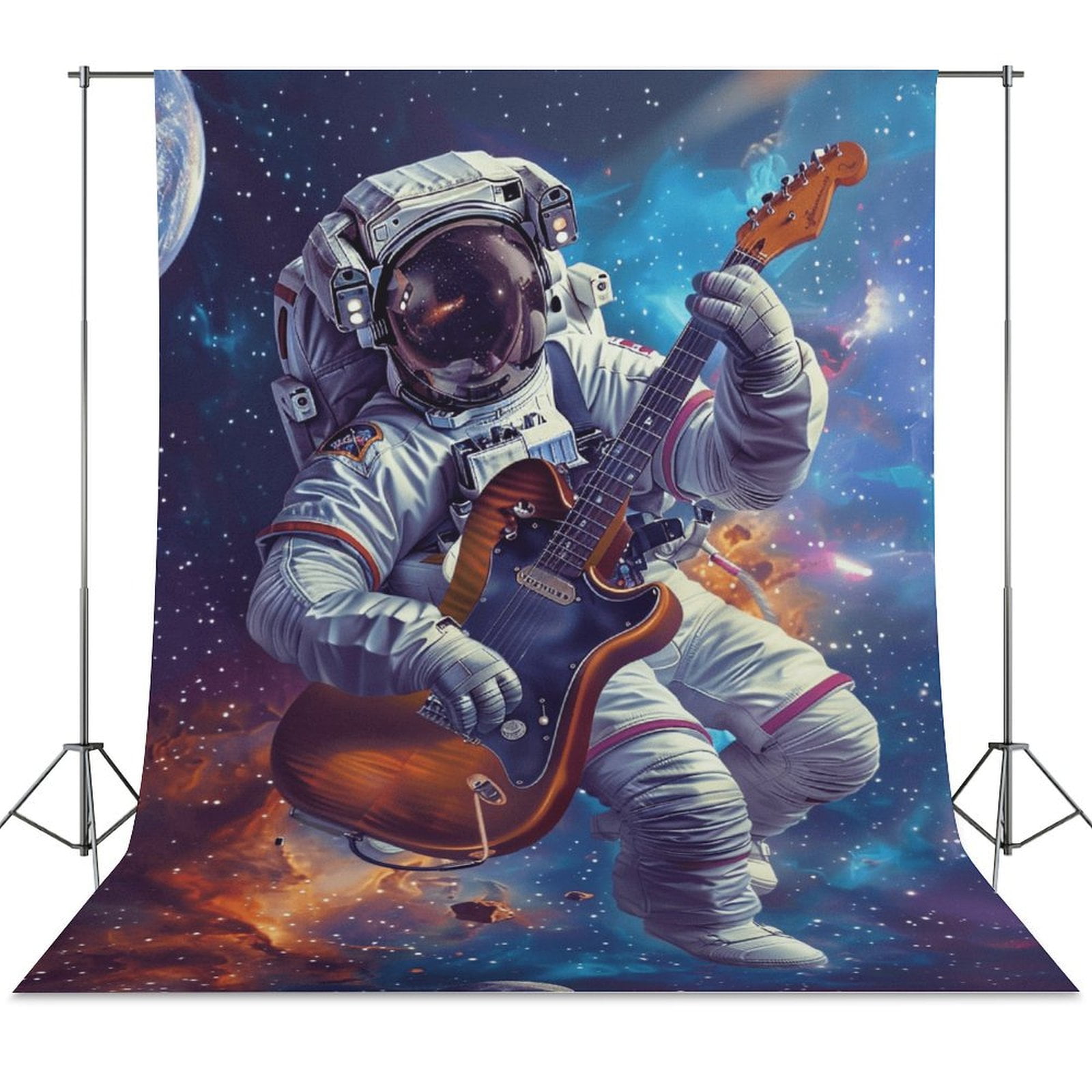 Astronauts Play Guitar in Space Backdrops for Photography for Party ...