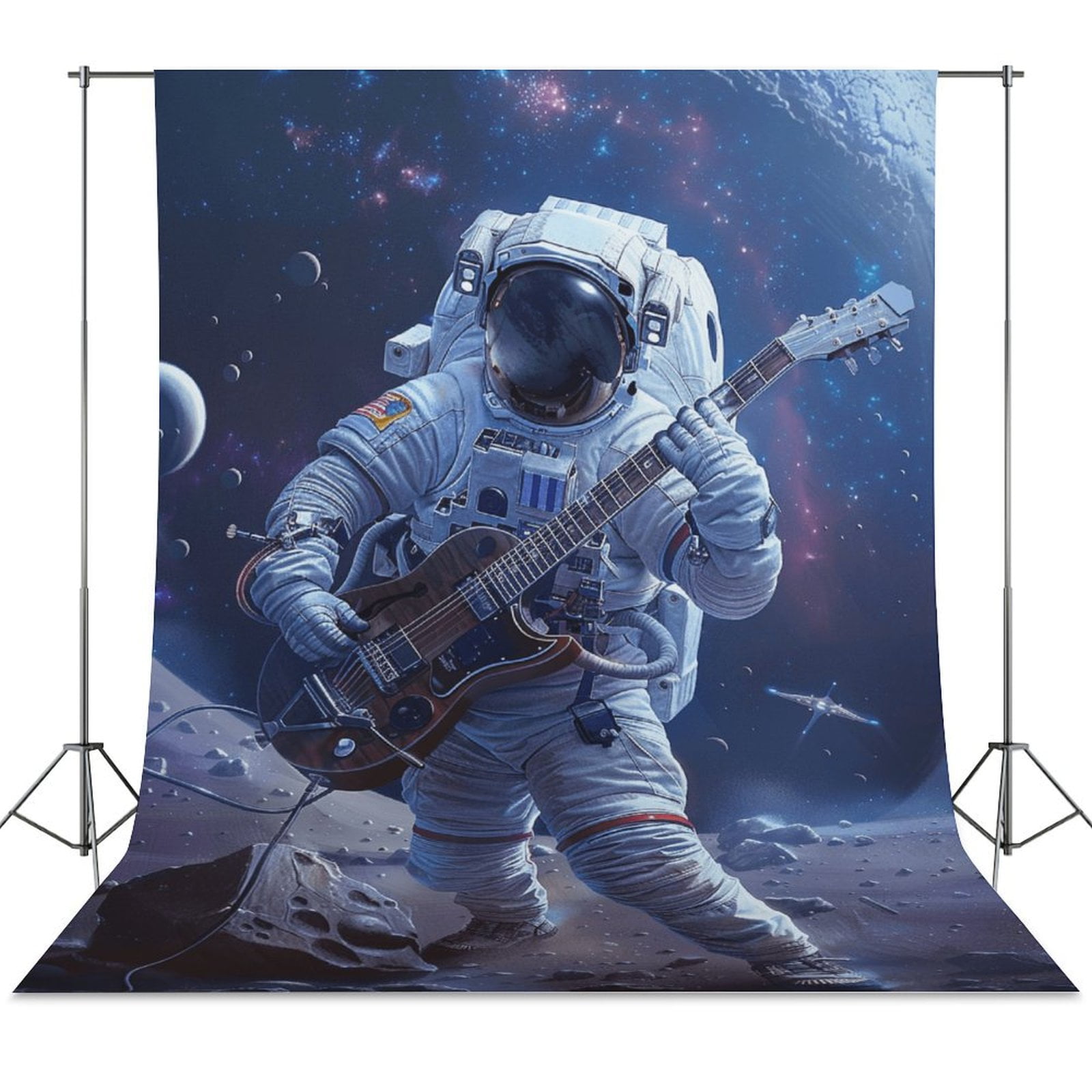 Astronauts Play Guitar in Space Backdrops for Photography for Party ...