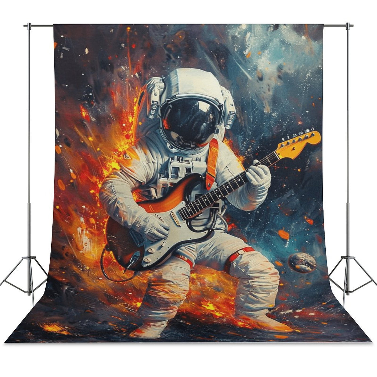 Astronauts Play Guitar in Space Backdrops for Photography for Party ...