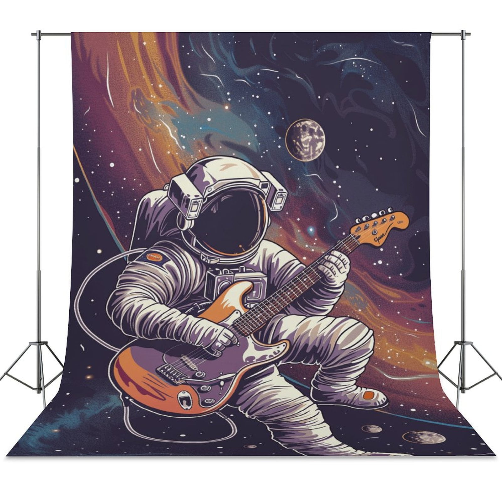 Astronauts Play Guitar in Space Backdrops for Photography for Party ...