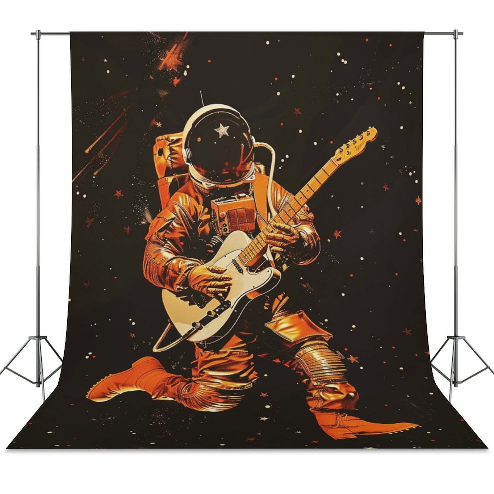 Astronauts Play Guitar in Space Spring Backdrop Backdrops for ...