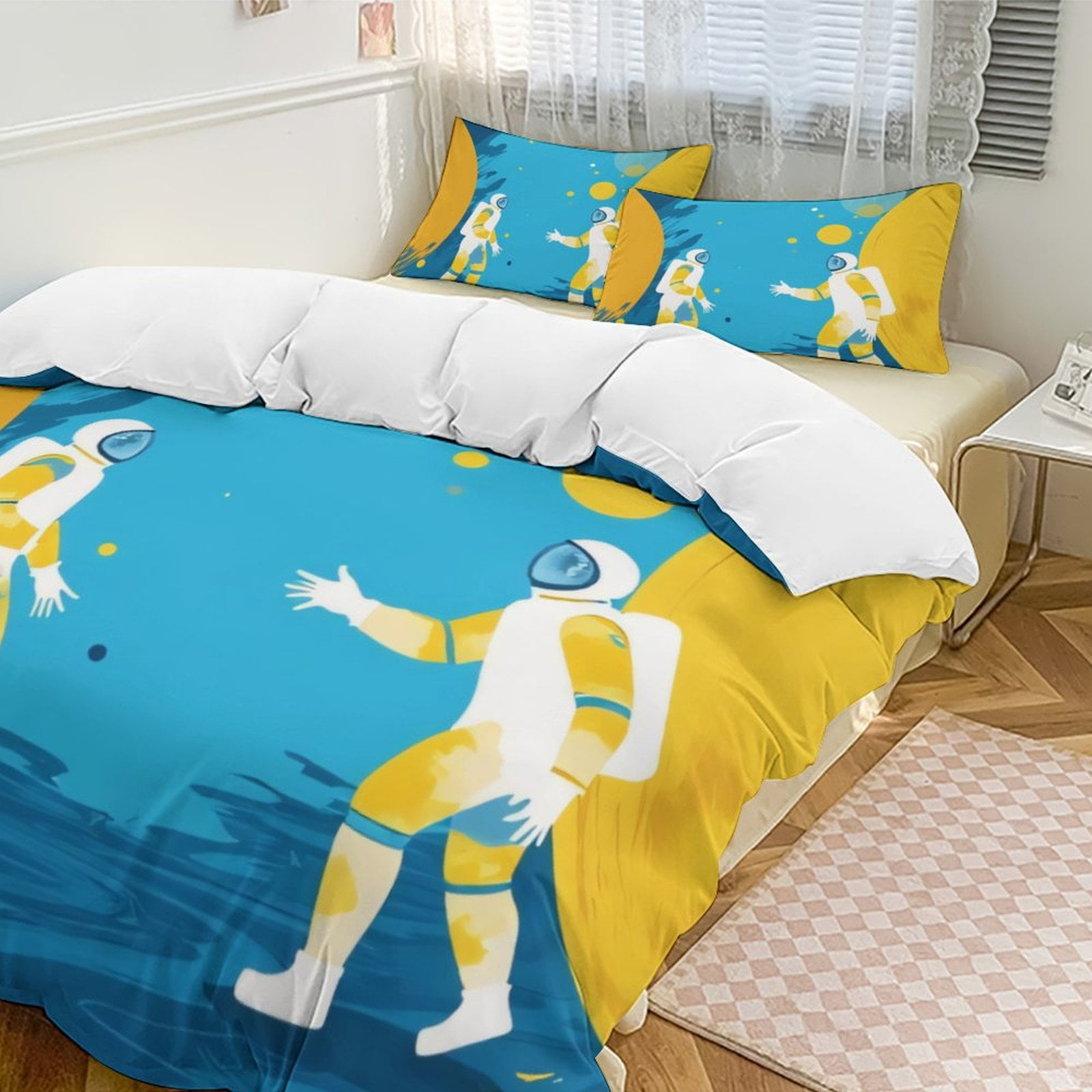 Astronauts Space Adventure 3D Duvet Cover Set Quilt Cover Theme of Kid ...