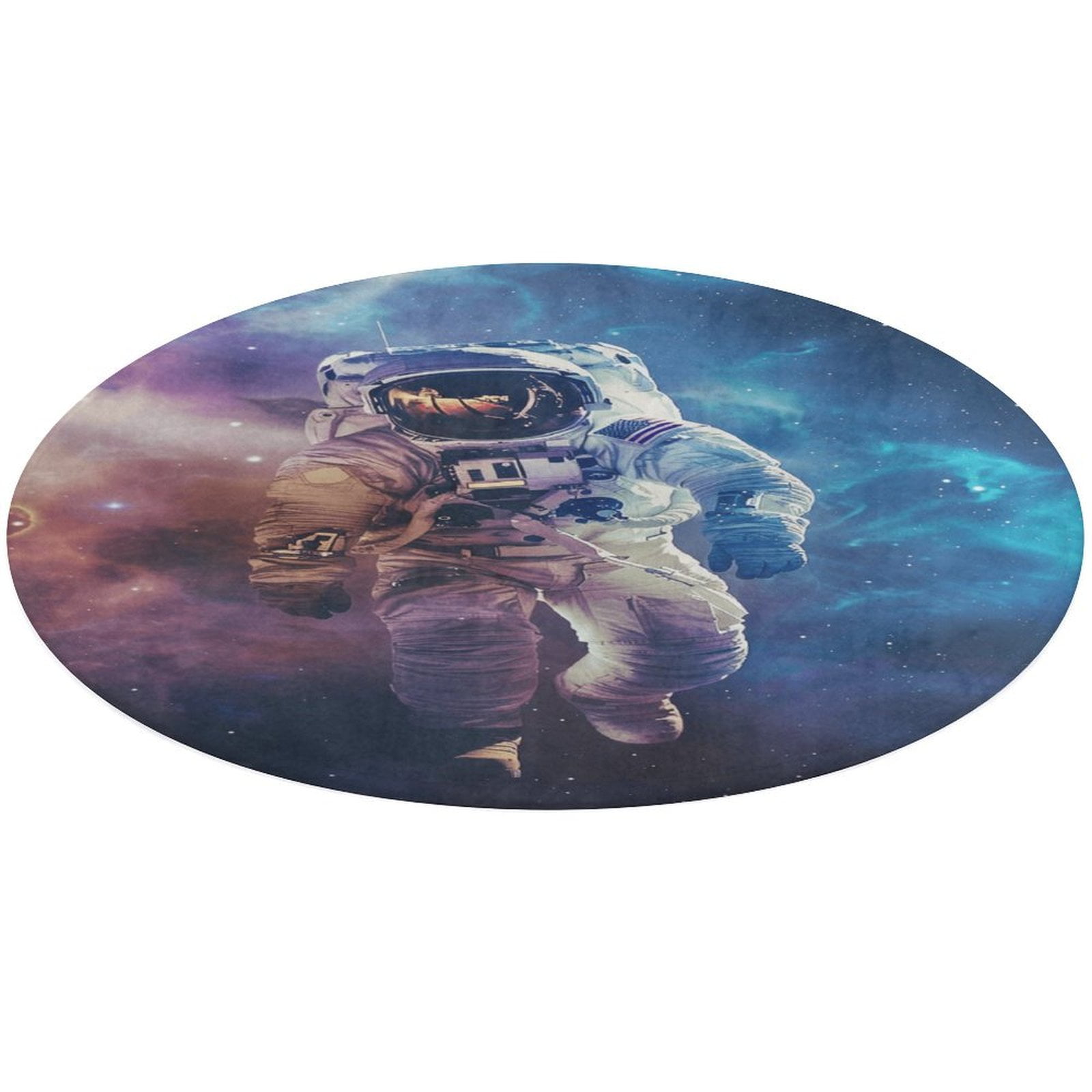 Astronauts in Space Round Rugs -Washable Non-Slip Small Round Area Rug ...