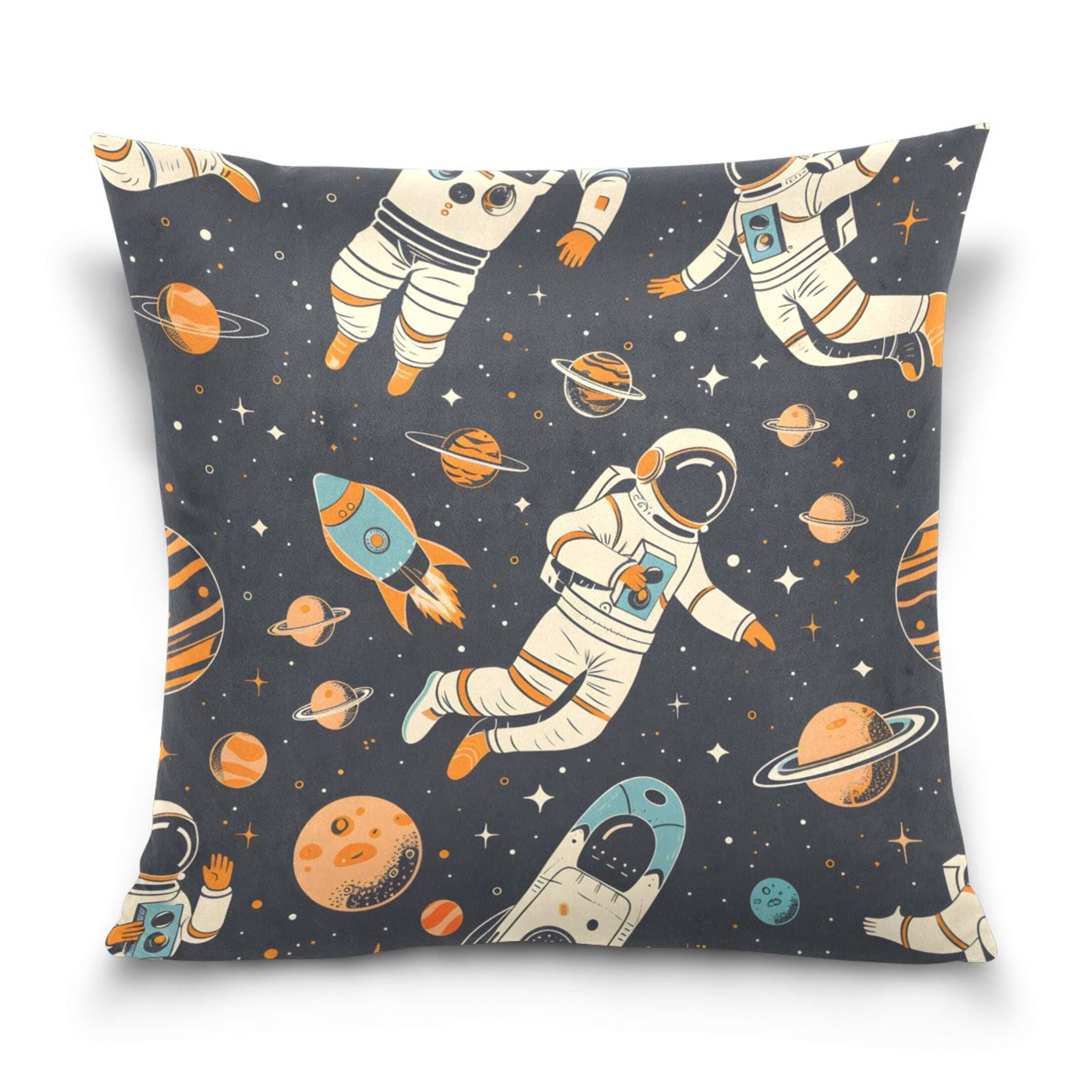 Astronauts Space Universe Planets Throw Pillow Covers Couch Pillowcases ...