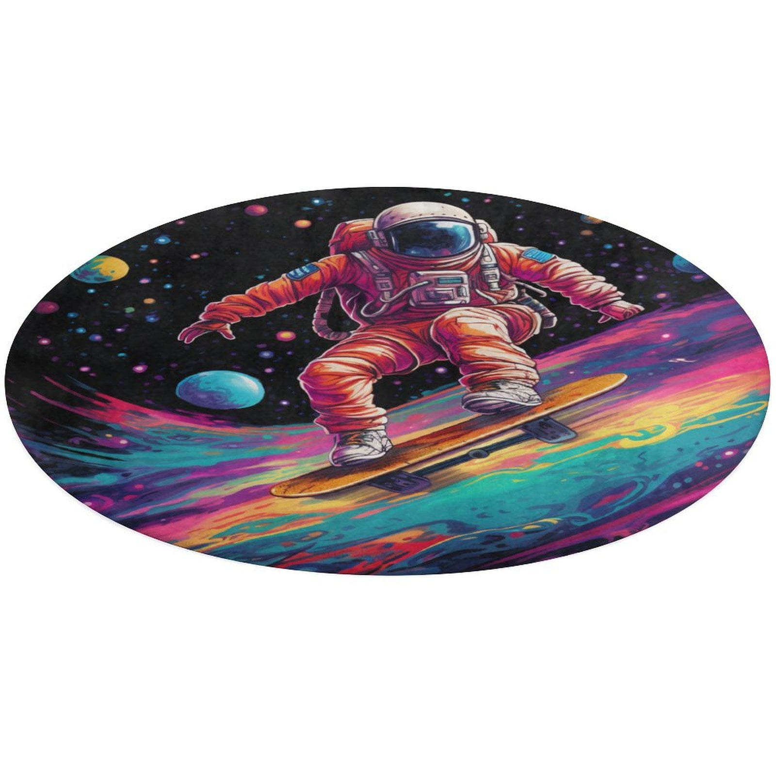 Astronauts in Space Washable Round Rug -Circle Area Rugs for Nursery ...