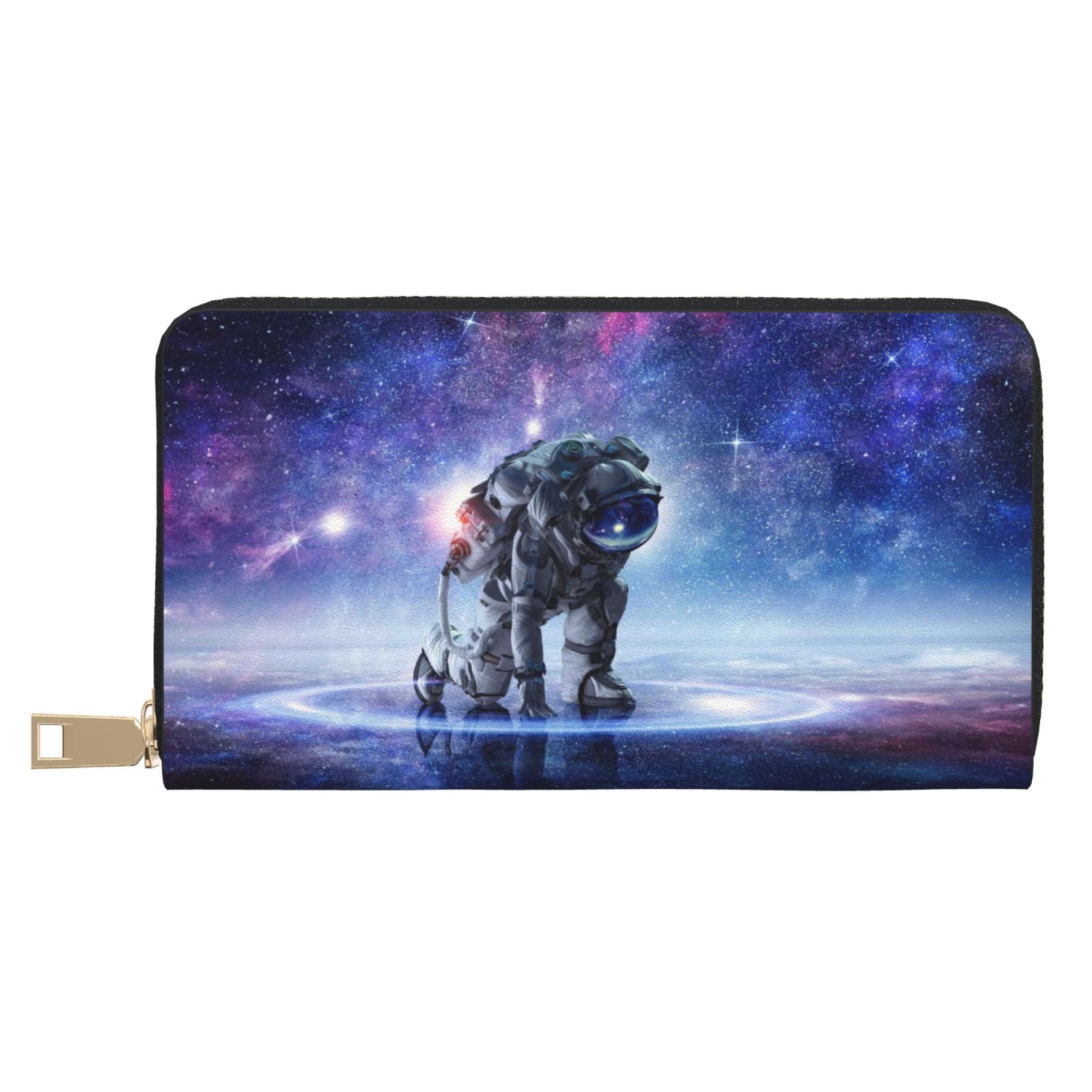 Astronauts Start Running Wallet Women, Leather Bifold Multi Card Wallet ...