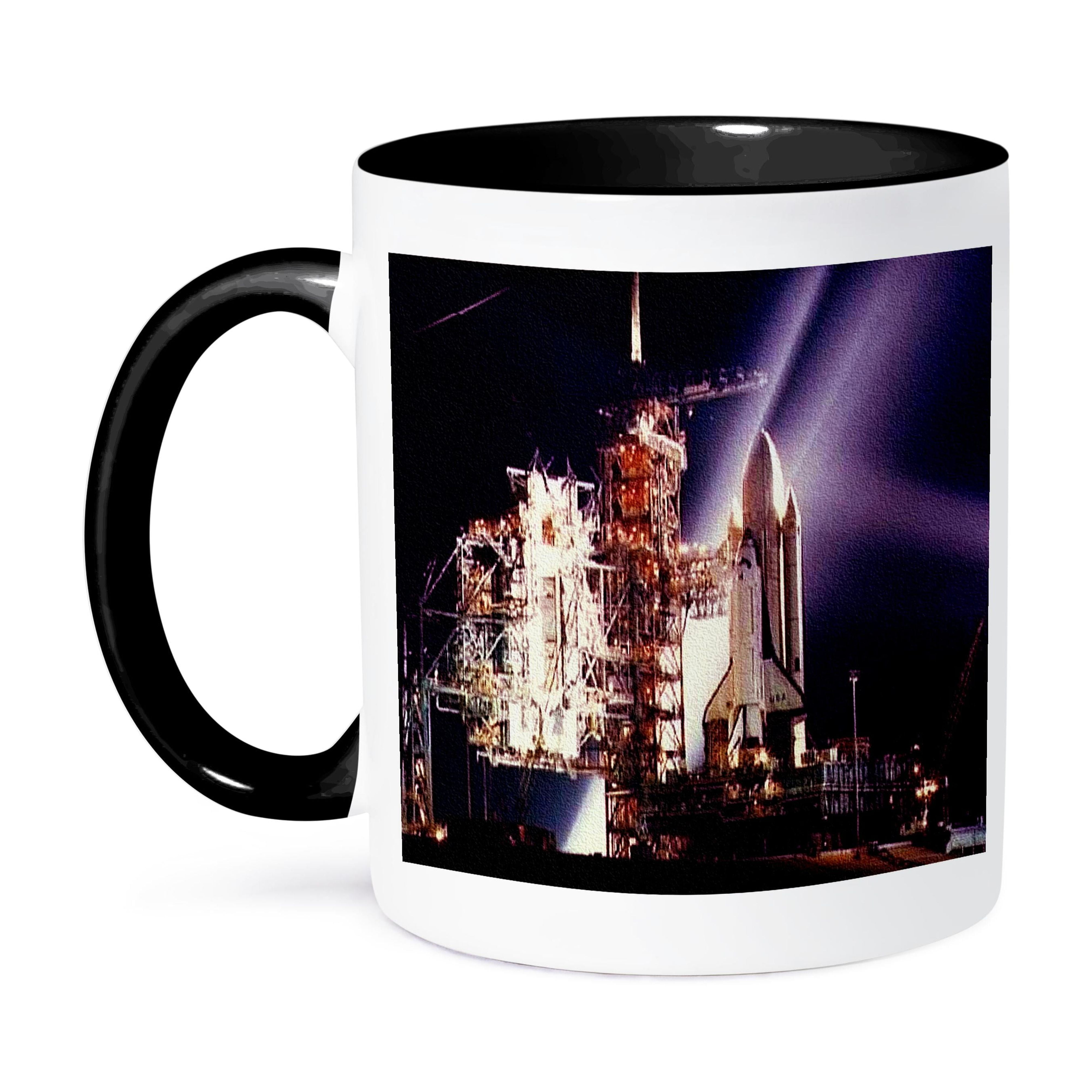 3dRose, Astronauts and Rockets - Space Shuttle Launching, 15oz Two-Tone ...