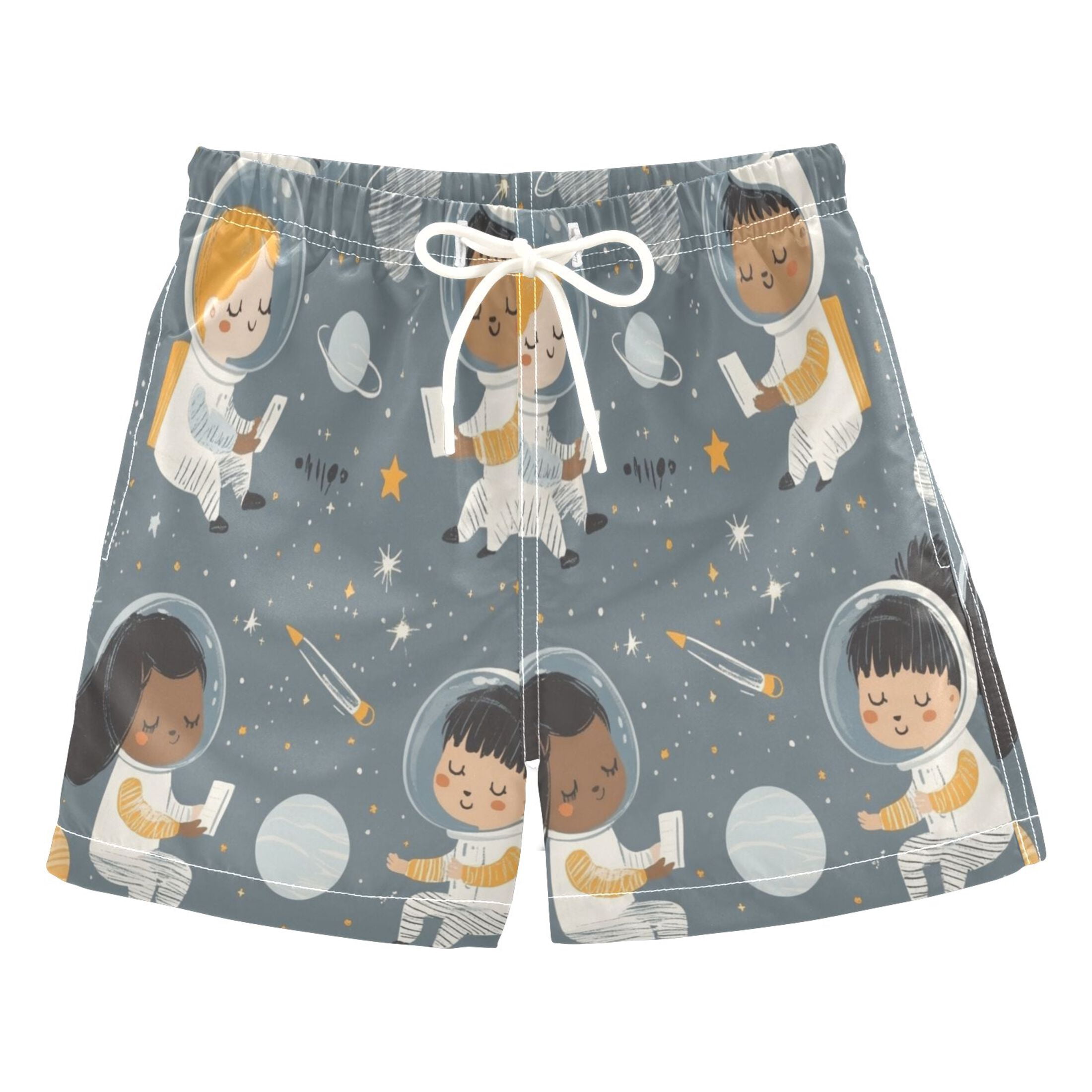 Astronauts in Space Art Boys' Swim Trunks Beach Pool Shorts Quick Dry ...