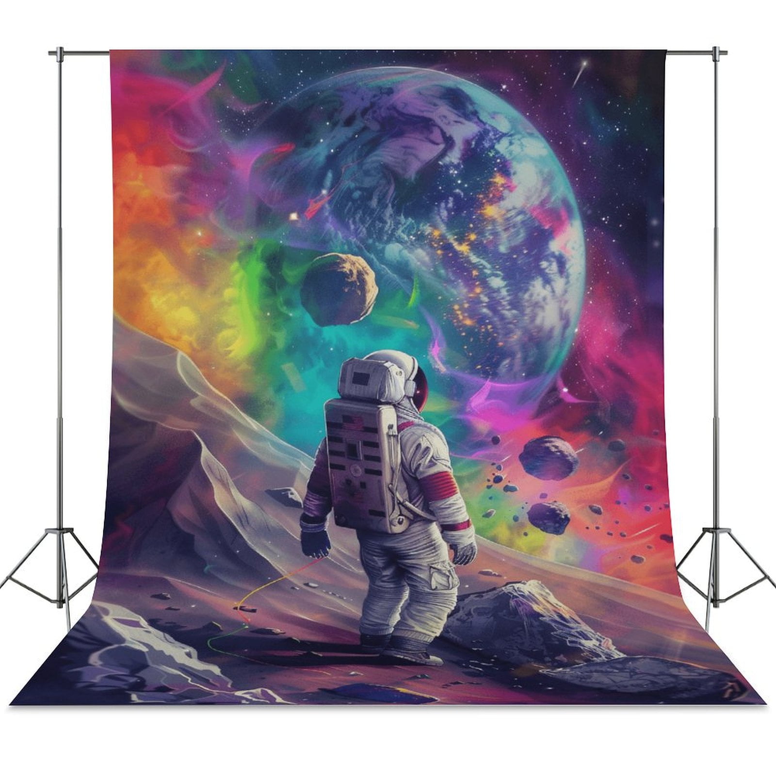 Astronauts in Space Backdrop Background for Photography Photo Booth ...