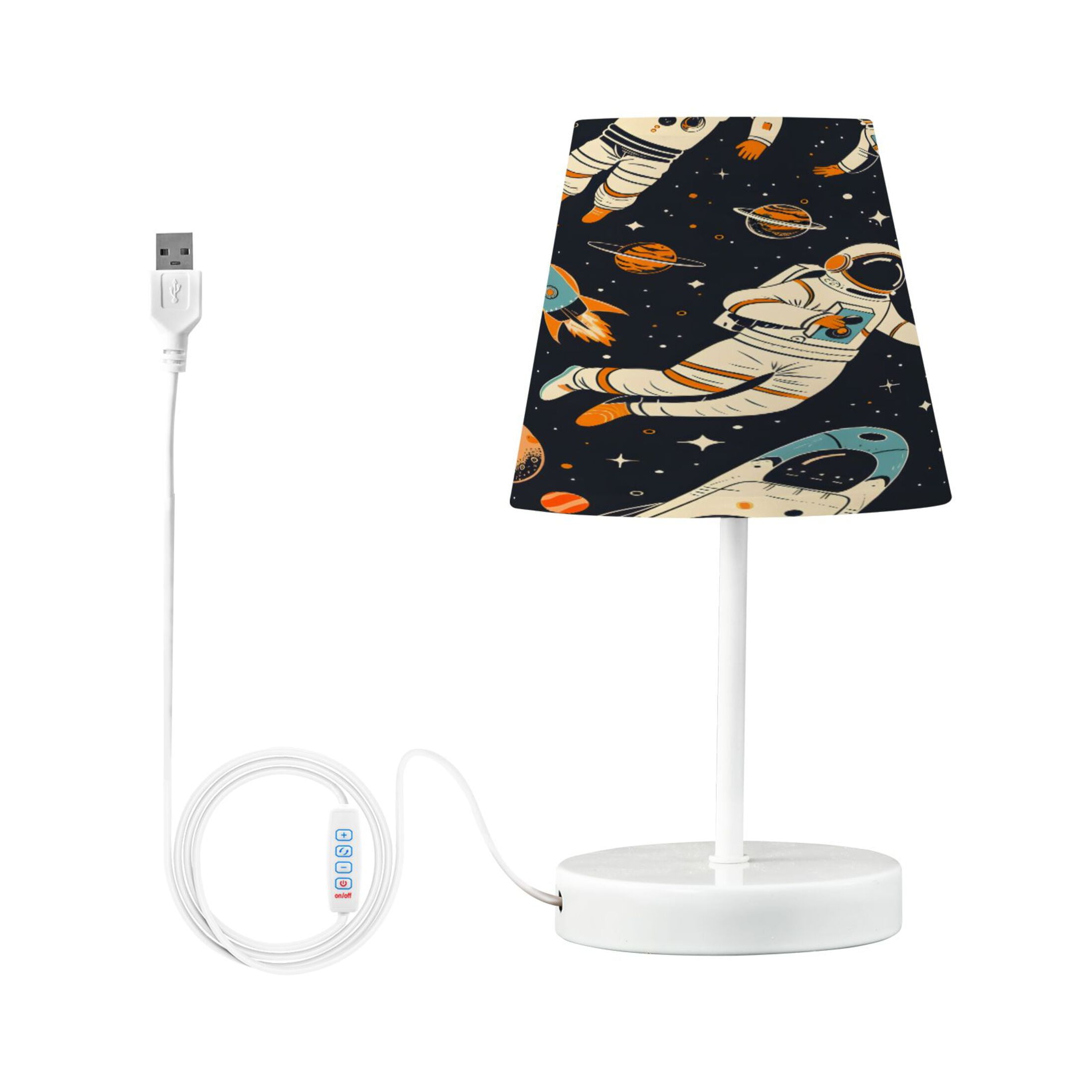 Astronauts in Space Desk Lamp LED Table Nightstand Lamps with 3 Color ...