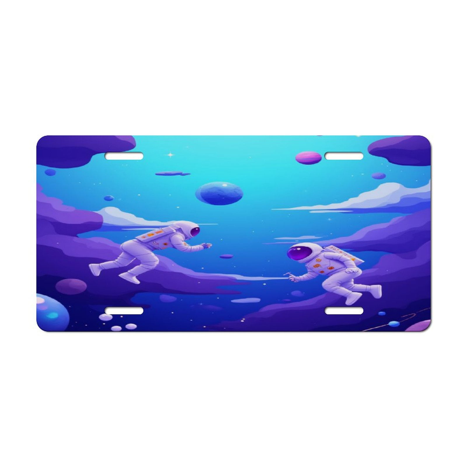 Astronauts in Space License Plate Lightweight Aluminum Automotive ...