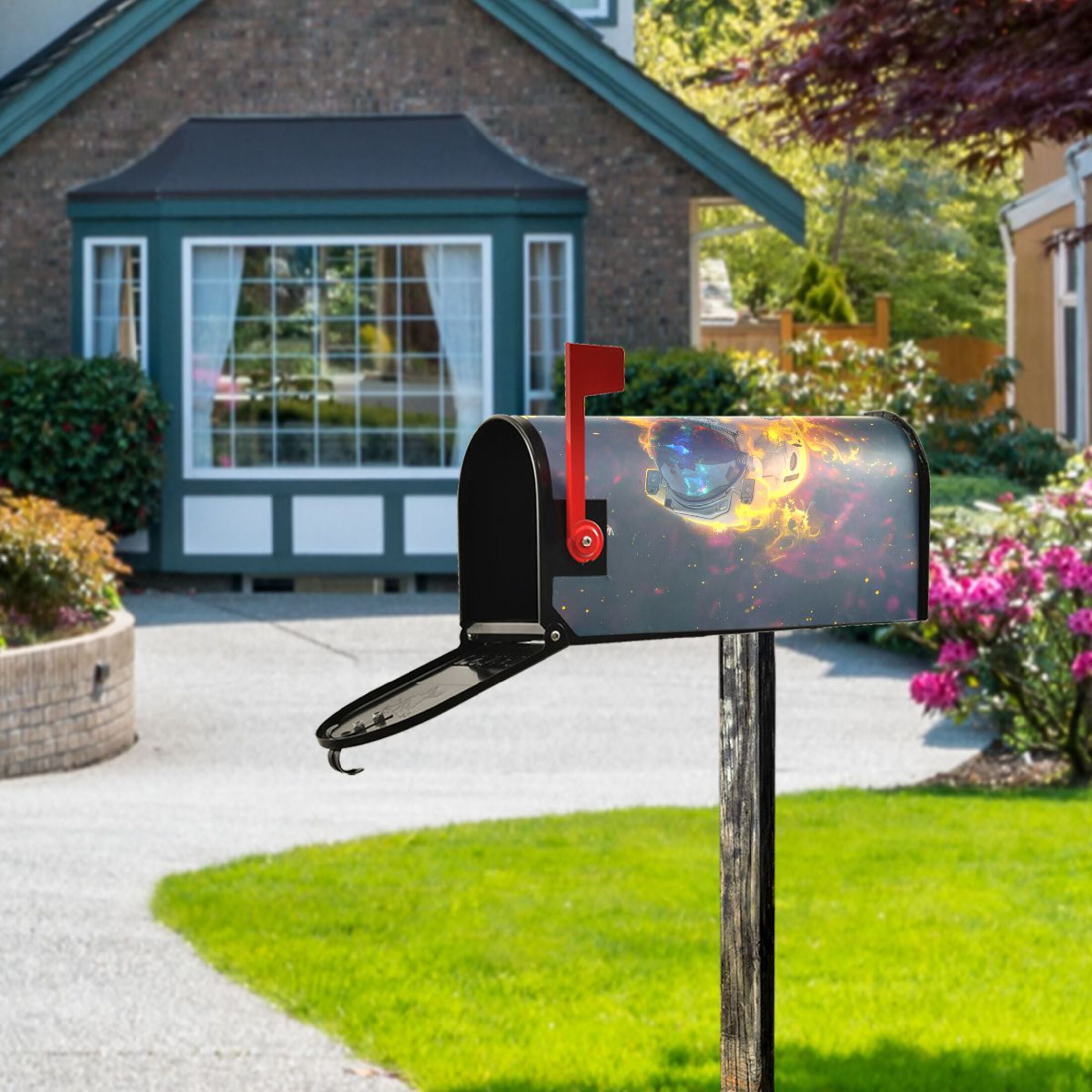 Astronauts in Space Mailbox Cover Magnetic Standard Size Post Box Cover ...