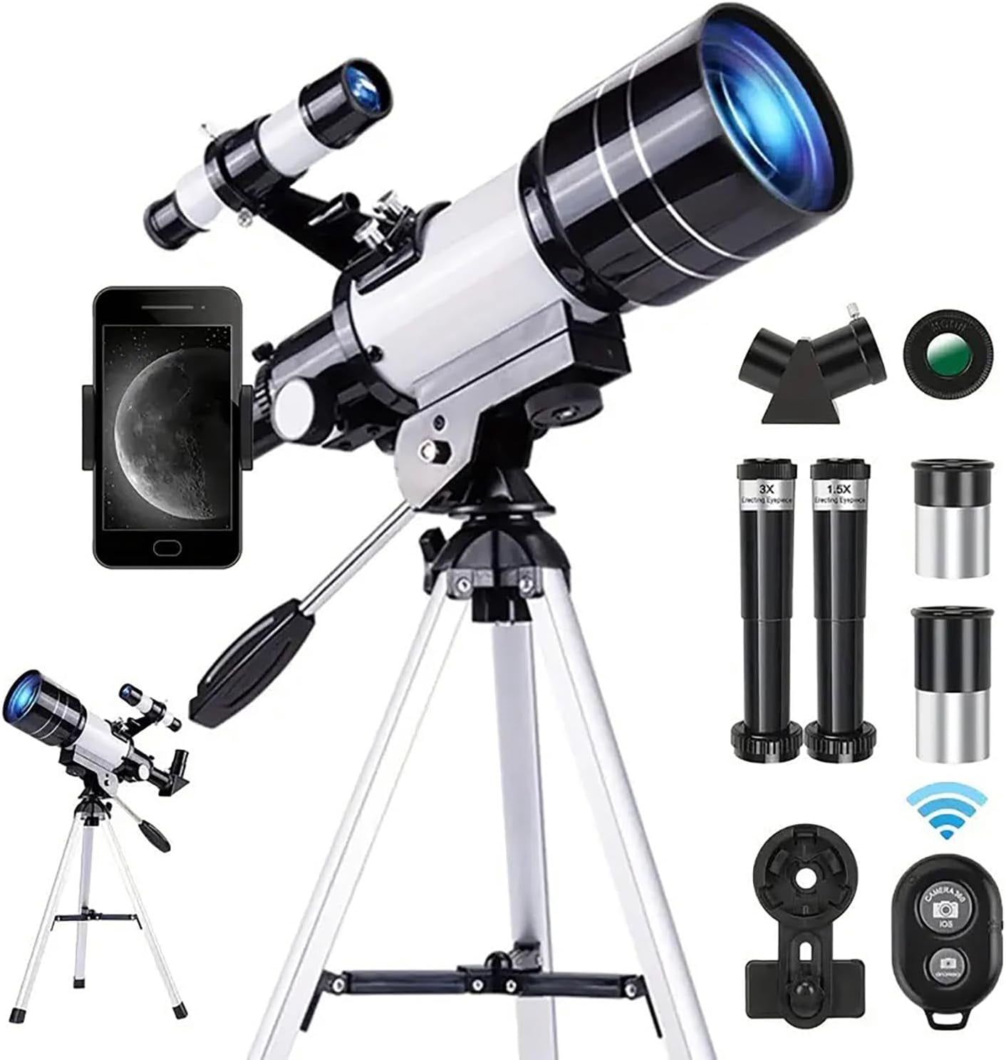 Astronomal Astronomal Telescope 150X High-Powered,Portable with 70mm ...