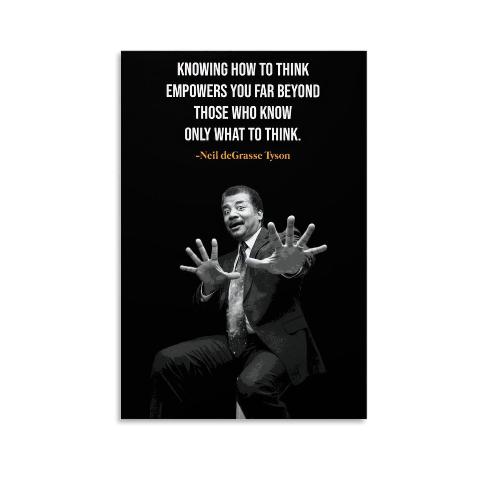 Astronomer Neil Degrasse Tyson Black And White Artistic Portrait Poster ...