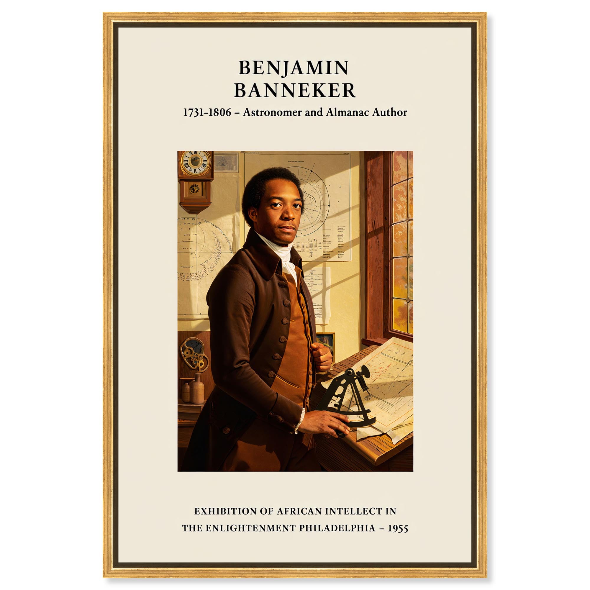 Astronomer at Work Canvas Historic Men Posters by Art Remedy, Gold ...