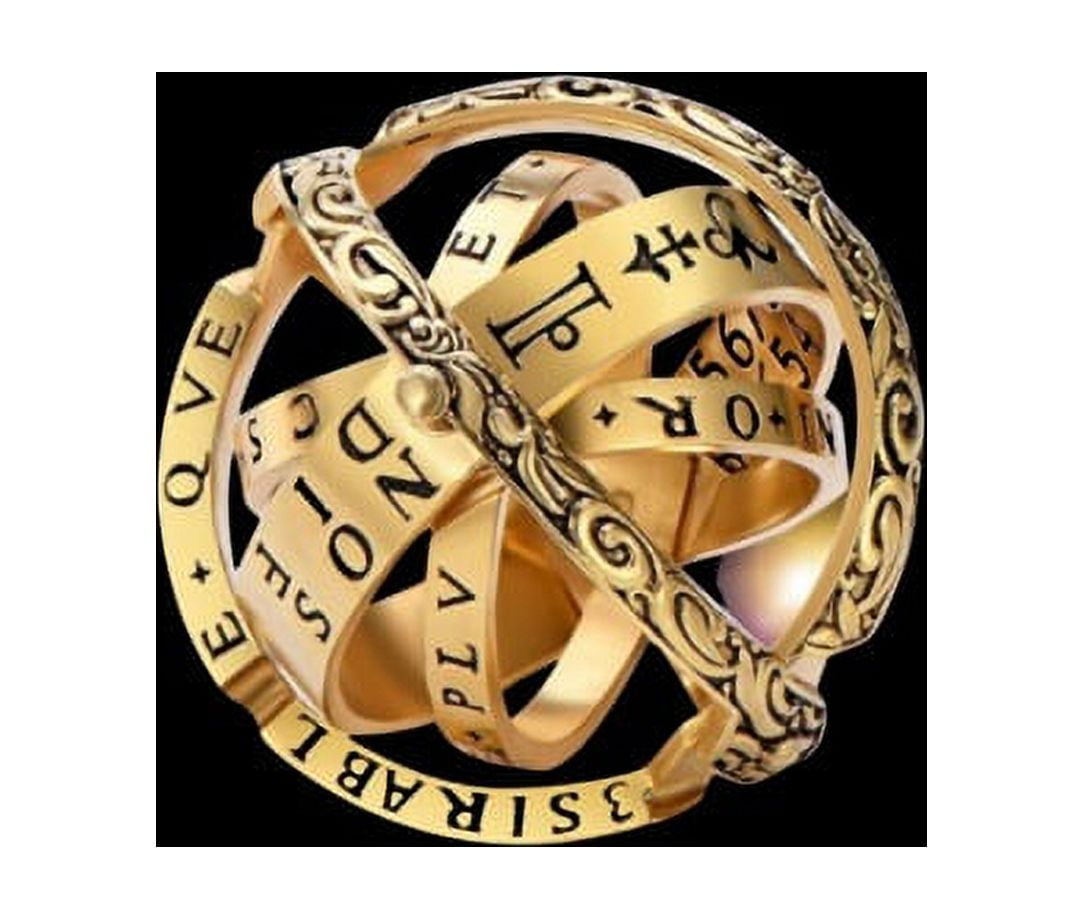 Astronomical Ball Rings For Women Men Creative Complex Rotating Cosmic ...