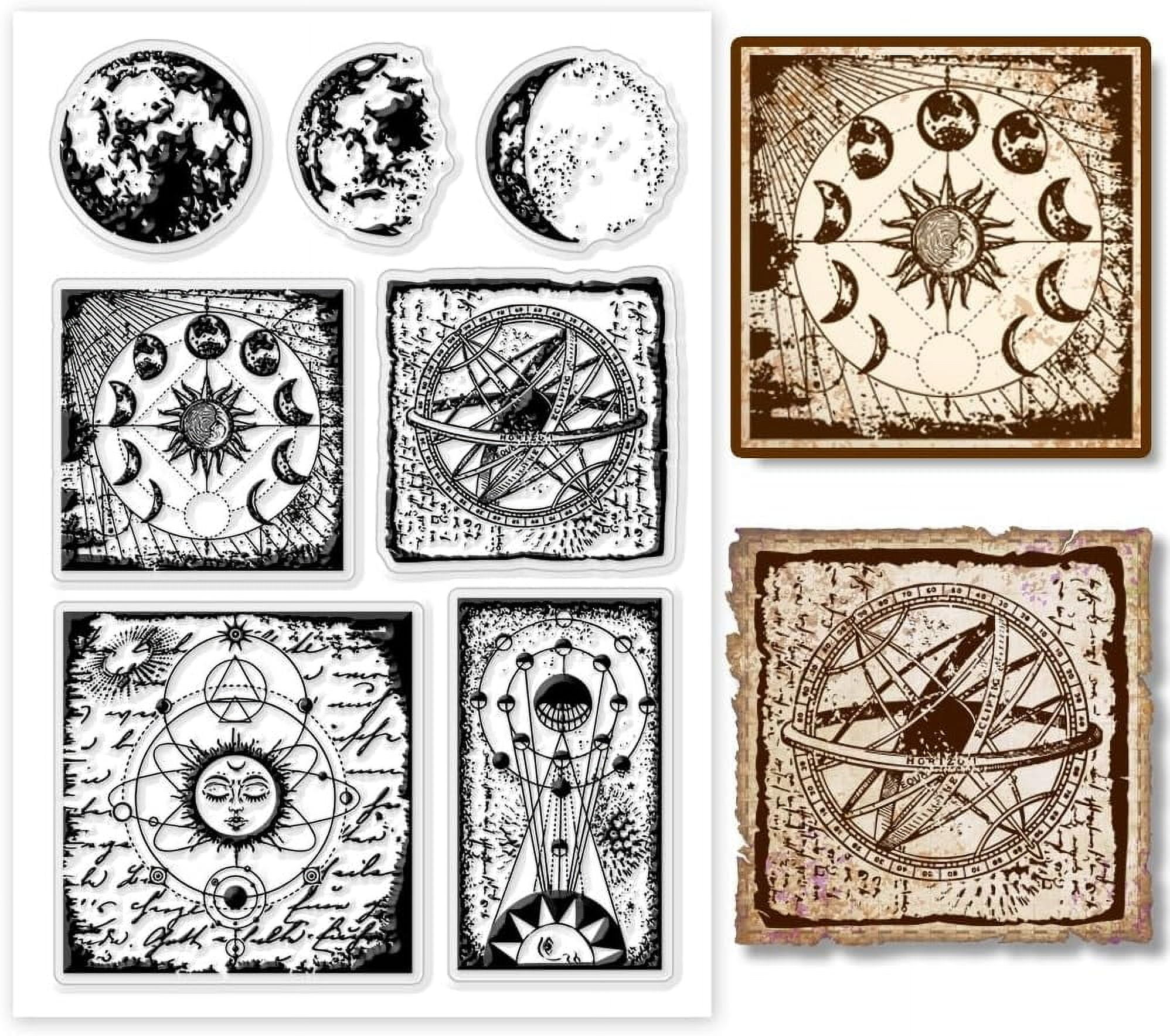 Astronomical Clear Stamps Moon Phase Clear Stamps Lunar Eclipse Clear ...