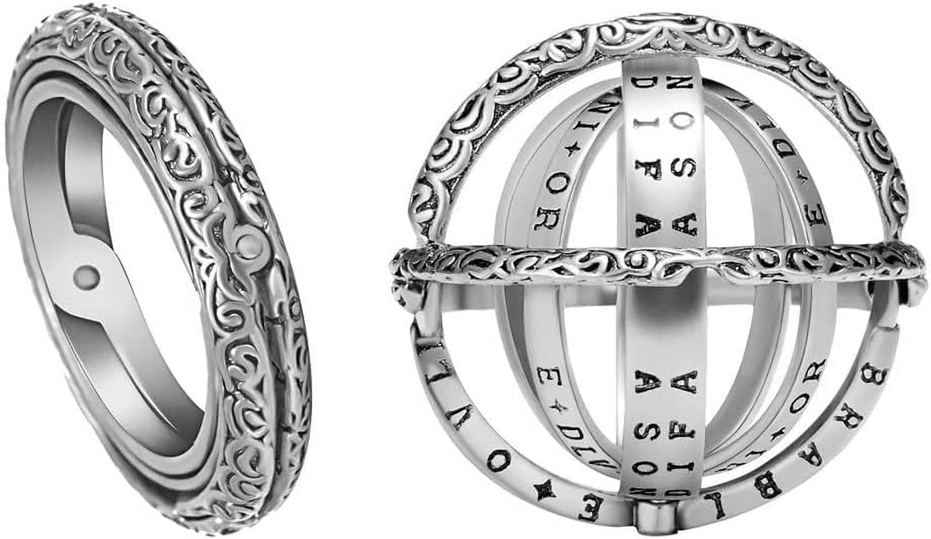 Astronomical Ring Men Women Armillary Sphere Ring for Couple Lovers ...