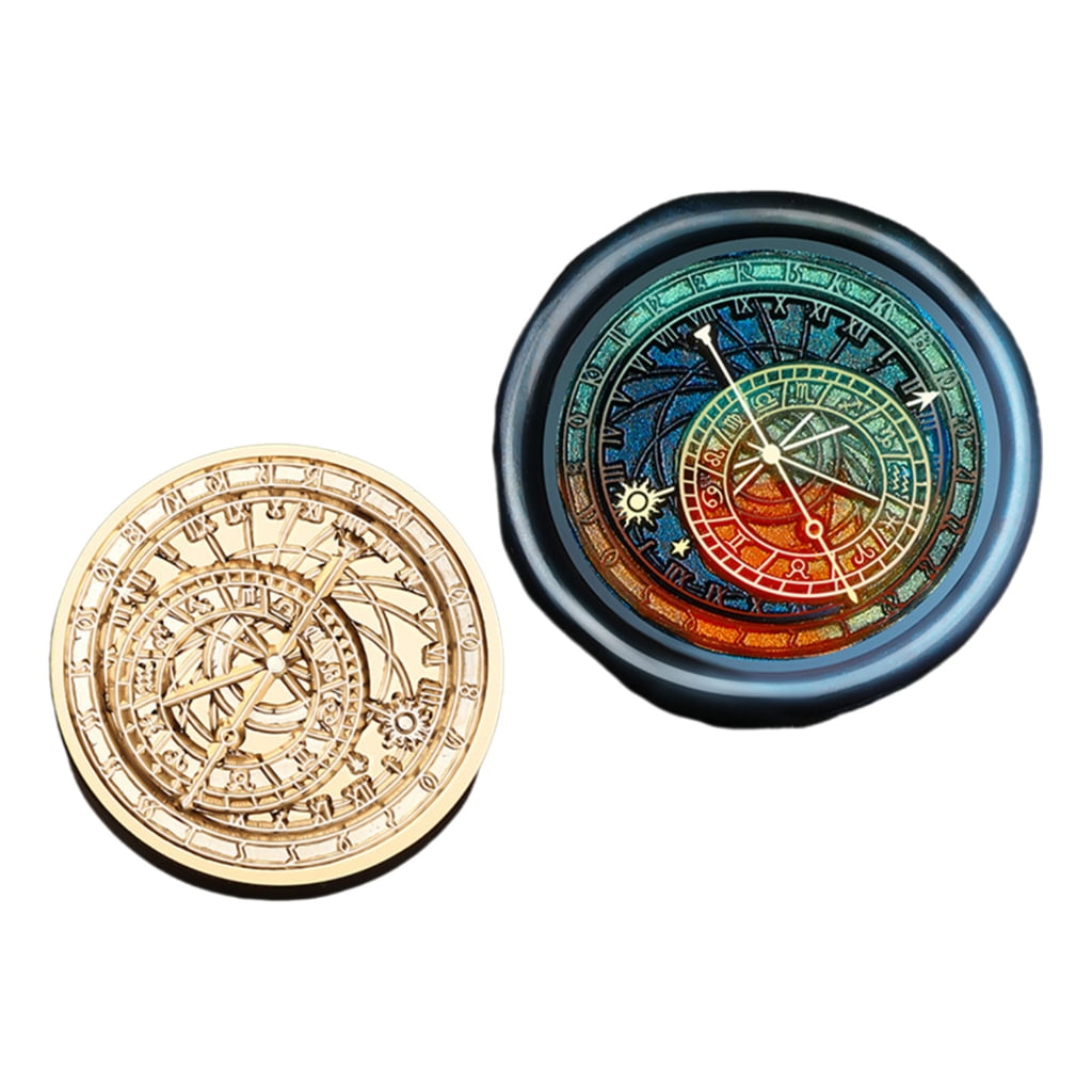 Astronomical Series Sealing Waxed Stamp Brass Head Clock Wax Seal Stamp ...