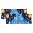 Astronomy 2 Panels Kitchen Valance, Planets Saturn Sun Stars Galaxy ...