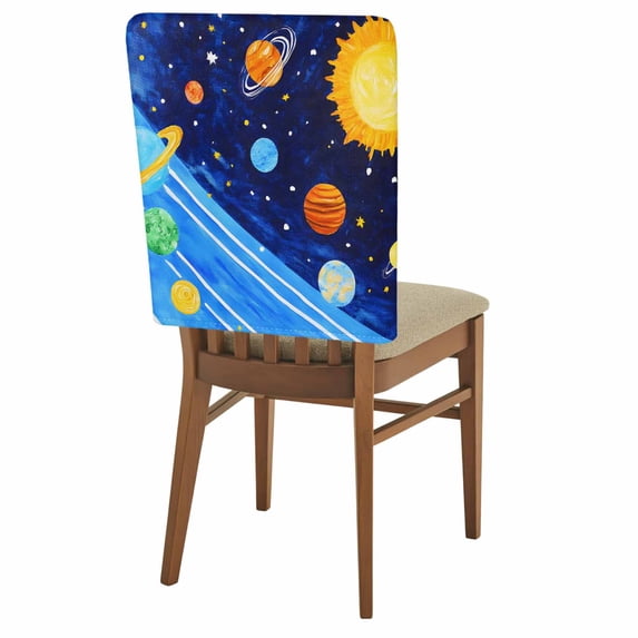 Astronomy Chair Back Covers Set of 8 Planets Saturn Sun Stars Galaxy ...