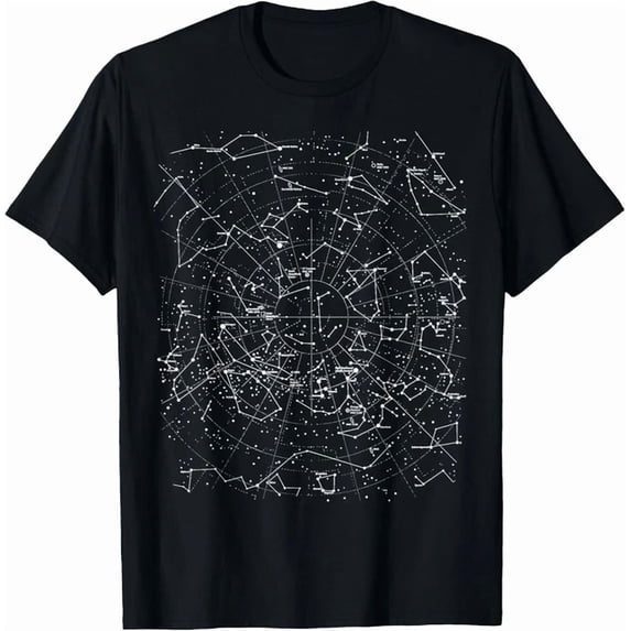Astronomy Constellations Map Stars Galaxy Celestial Gift Unisex T-Shirt ...