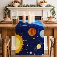 Astronomy Dining Table Runner, Planets Saturn Sun Stars Galaxy Cosmic ...
