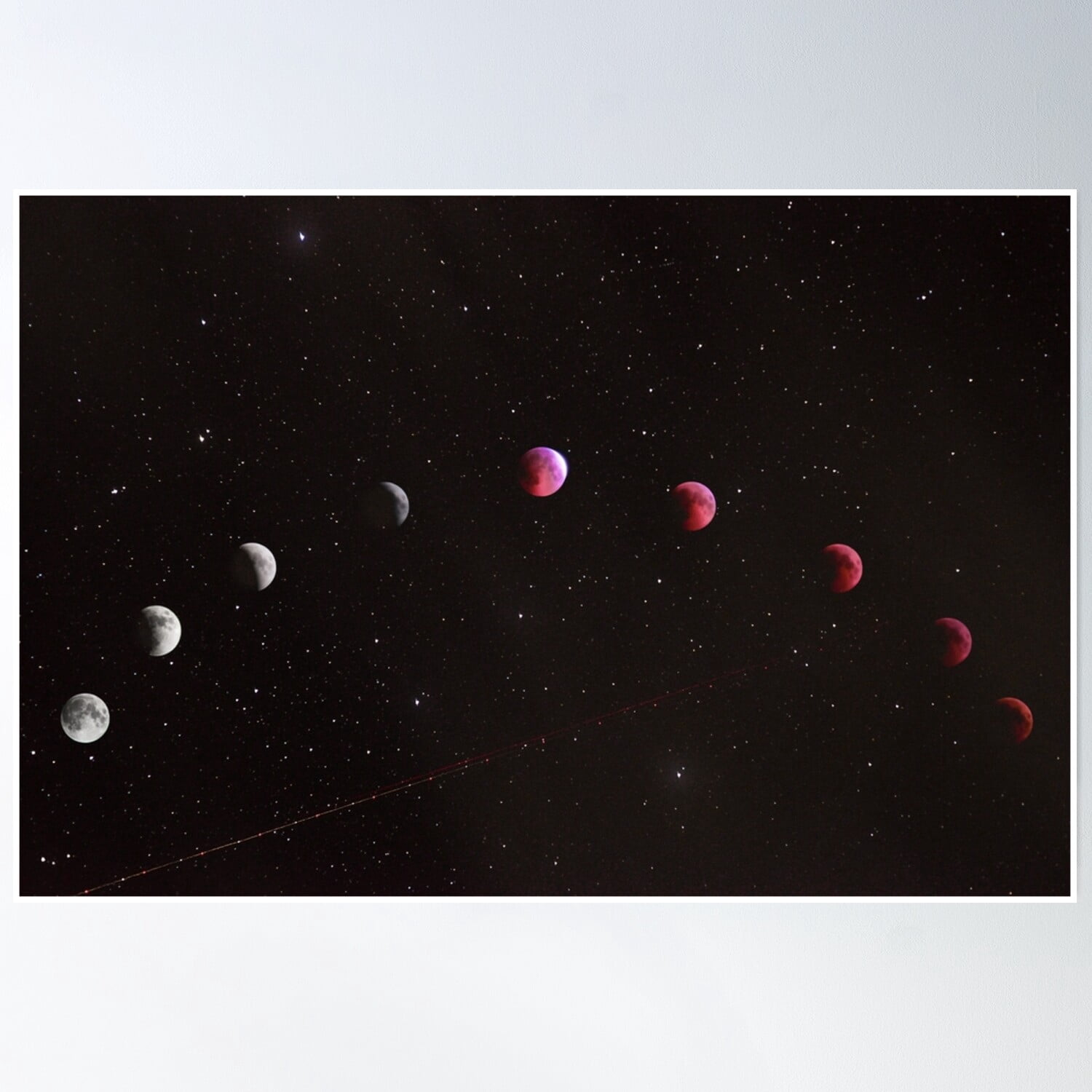 Astronomy Lunar Moon Phases Poster Wall Art Modern Wall Decor Wall Art ...