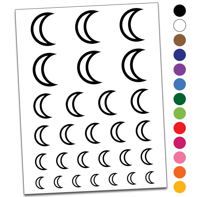 Astronomy Moon Astrology Planet Symbol Water Resistant Temporary Tattoo ...