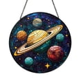 Astronomy Planet Scene Decorative Window Hanging – Stained Glass Style ...