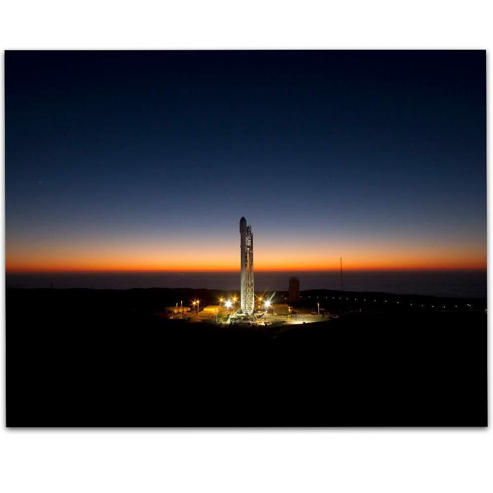 Astronomy Poster - SpaceX Falcon 9 Vertical on the Pad at Vandenberg ...