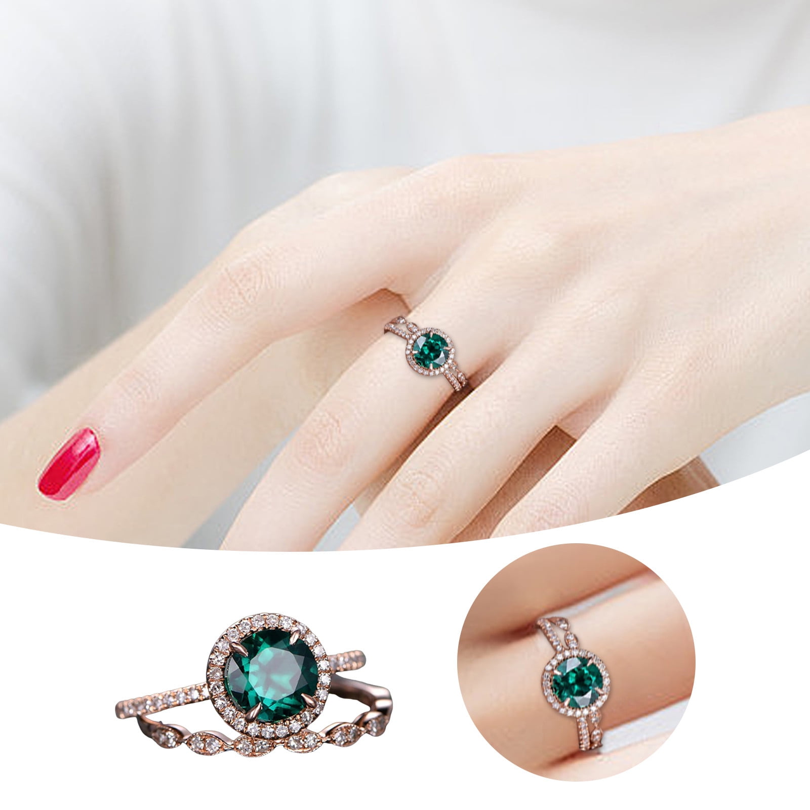 Astronomy Ring Women's Rings Promise Wedding Vintage With Created ...