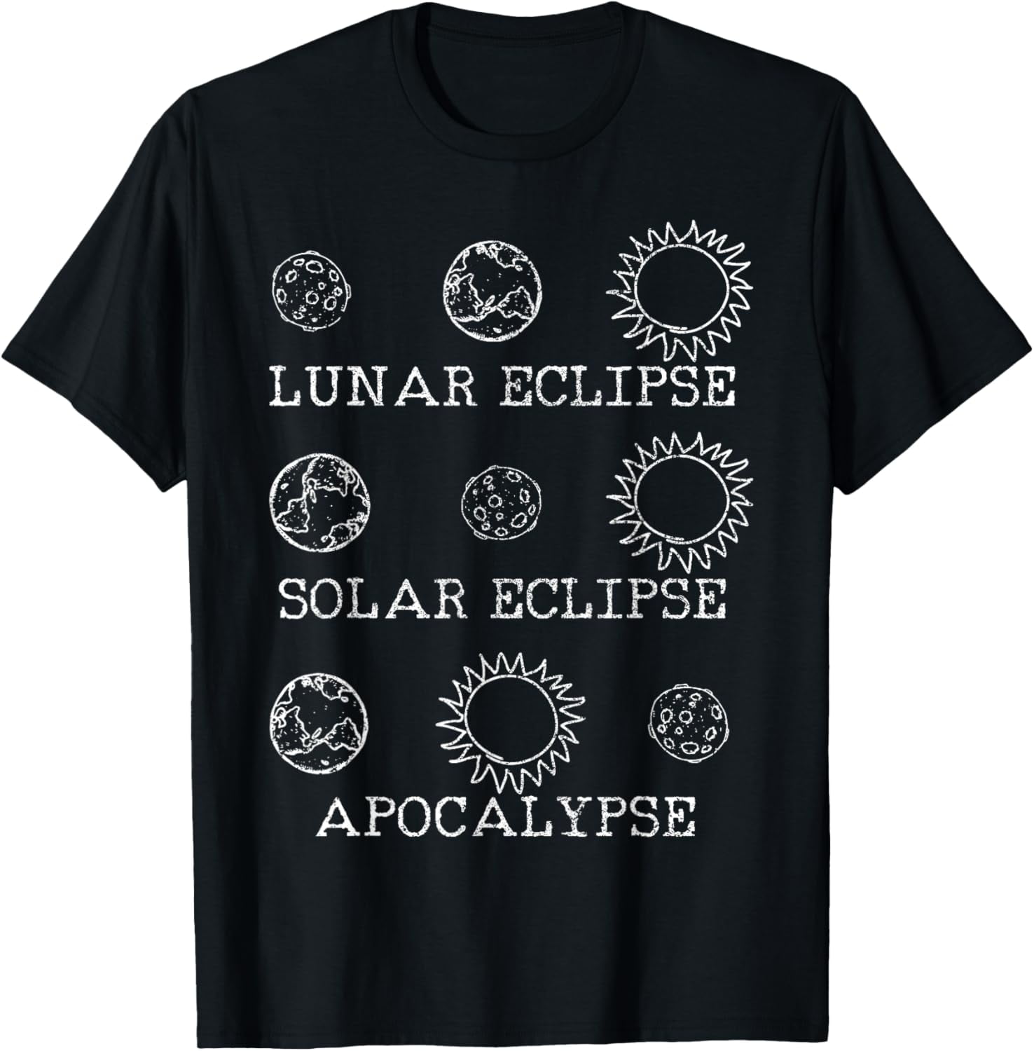 Astronomy Solar Eclipse Moon Eclipse Astronomer Nerd T-Shirt - Walmart.com
