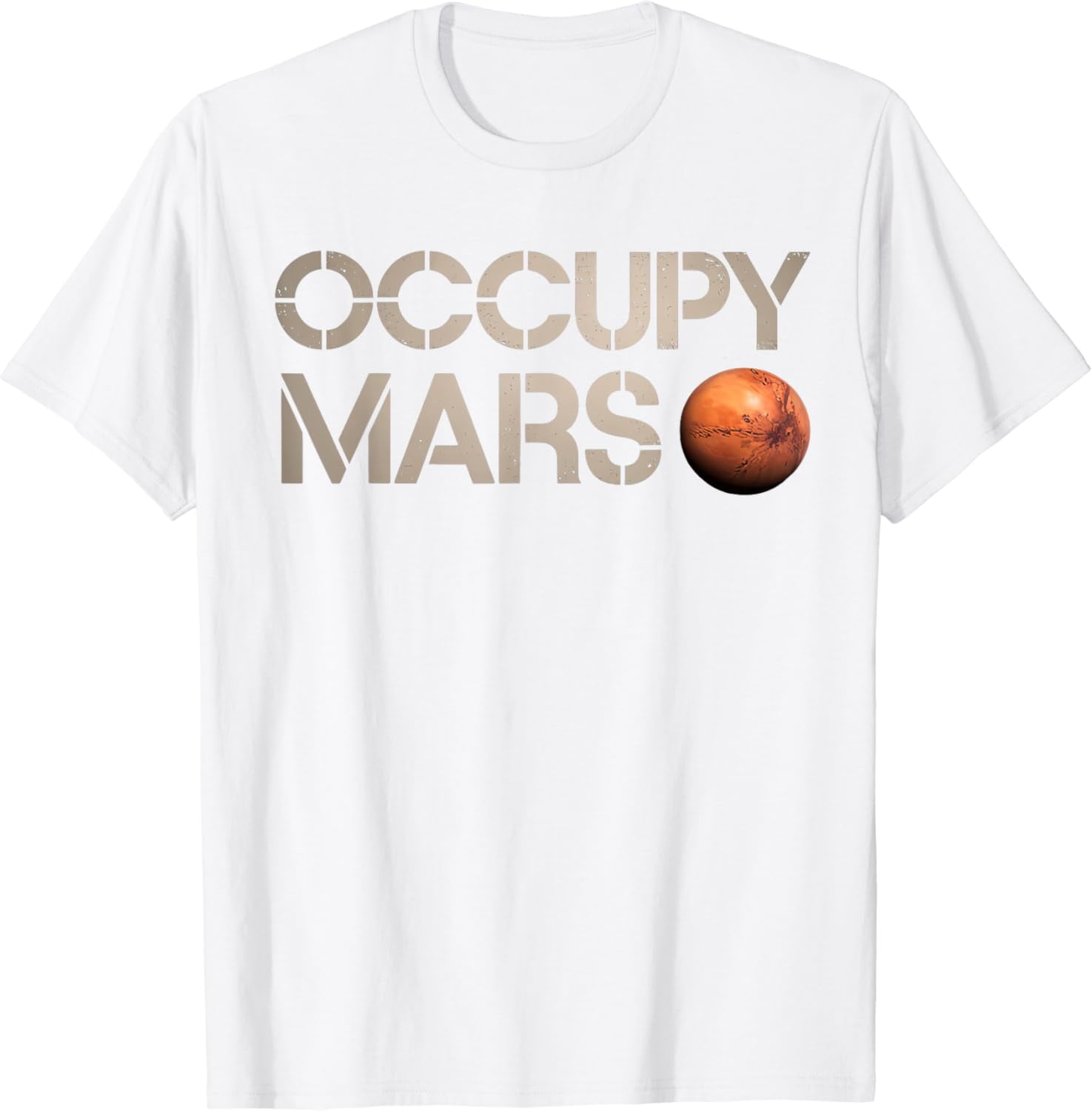 Astronomy Space Explorer Rocket Science Occupy Mars T-Shirt - Walmart.com