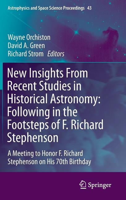 Astrophysics and Space Science Proceedin New Insights from Recent ...