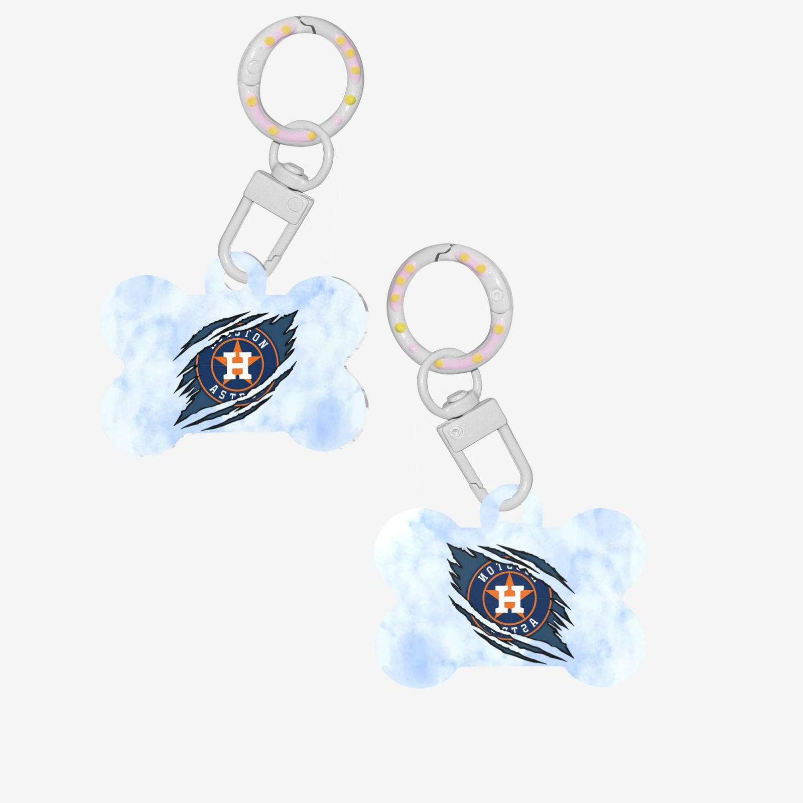 Astros ‌Baseball Team Bone-shaped acrylic pet tags - Custom Baseball ...